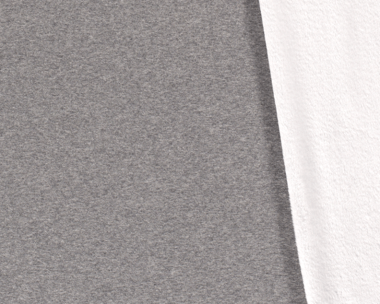 Light Grey / White Alpine Fleece backed sweat £15pm - UKStretchFabrics