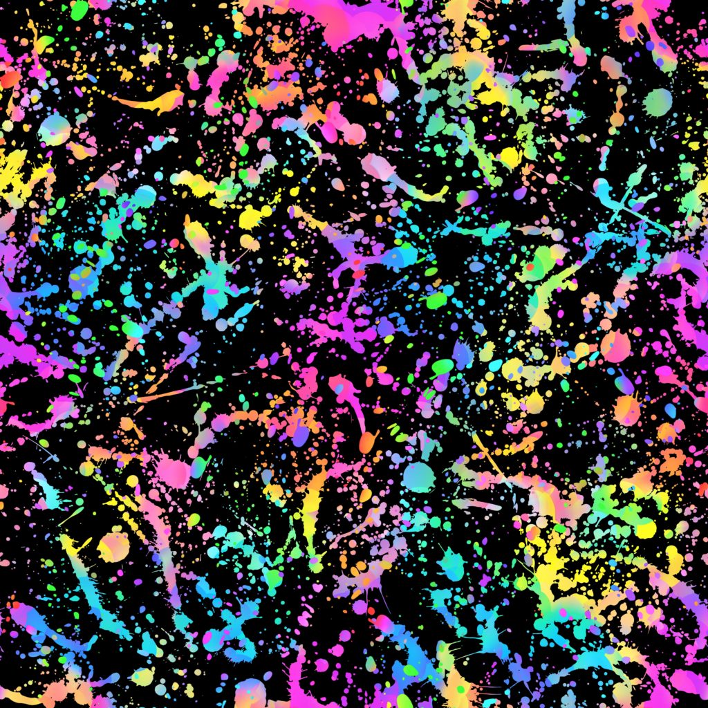 Rainbow Splatter Jersey Fabric £16.50pm - UKStretchFabrics